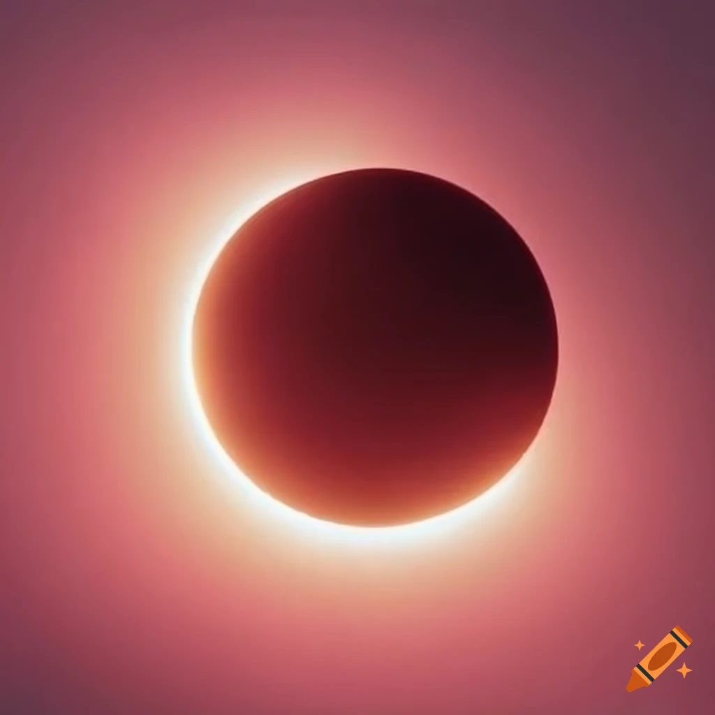 Solar eclipse pink sky