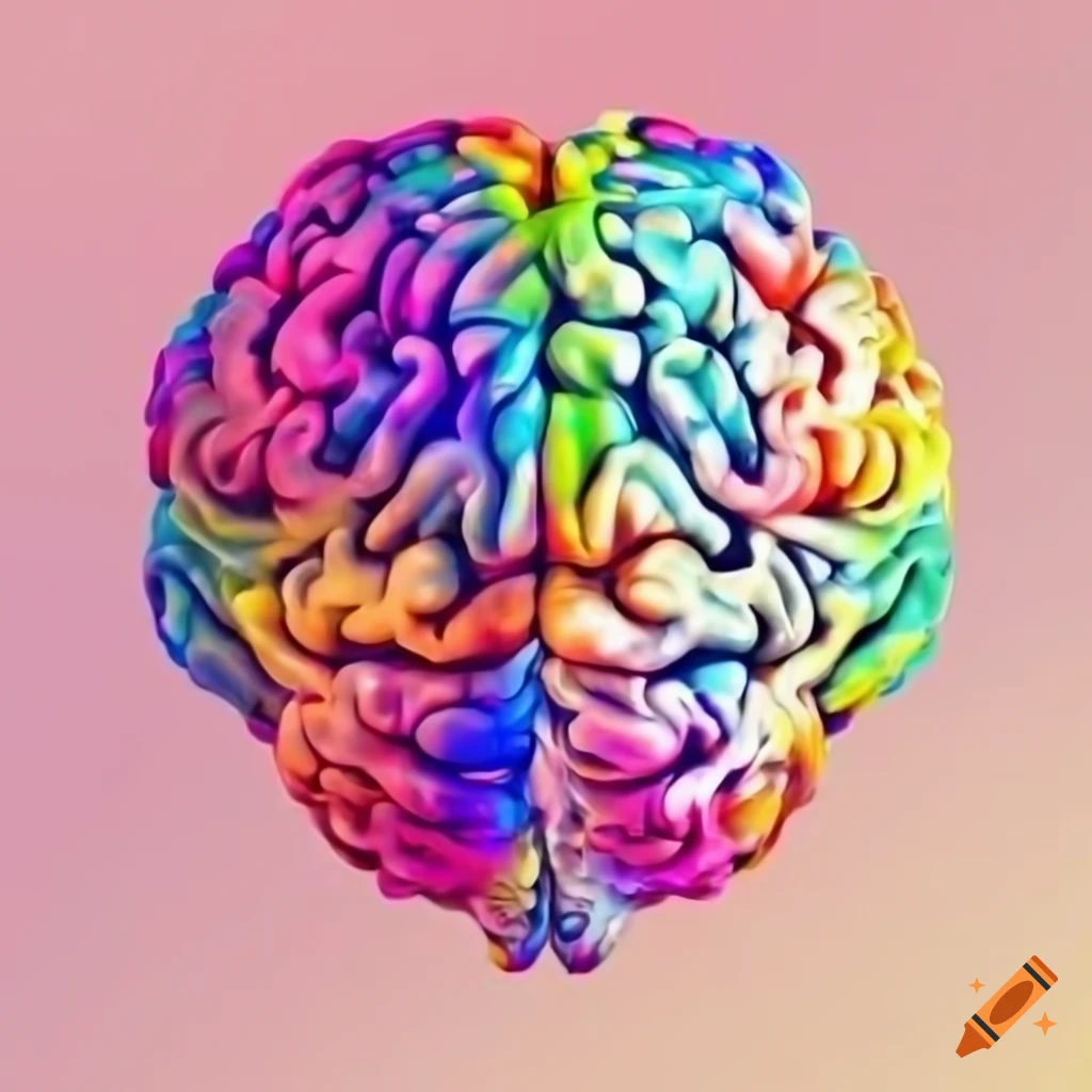 Cerebro multicolor on Craiyon