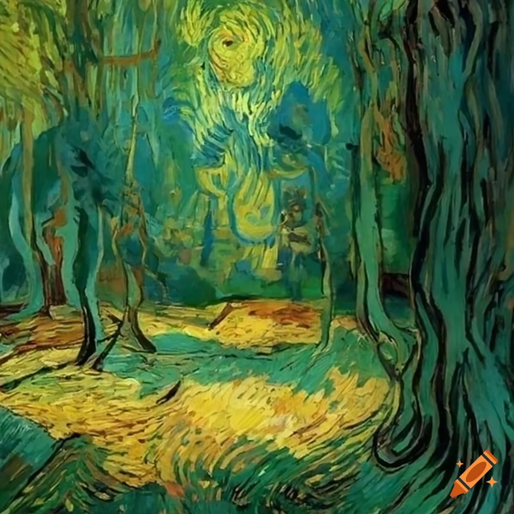 A beautiful glade in a forest. by vincent van gogh