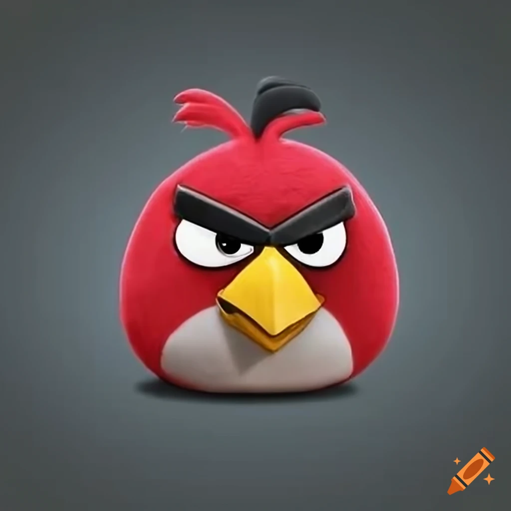Angry birds red on Craiyon