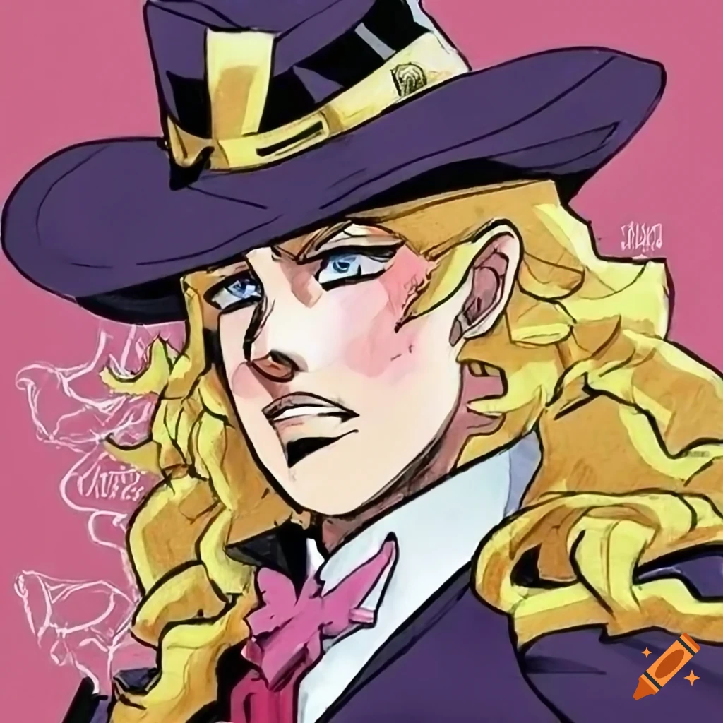 Robert e. o. speedwagon but more flamboyant, blushing, still masculine ...