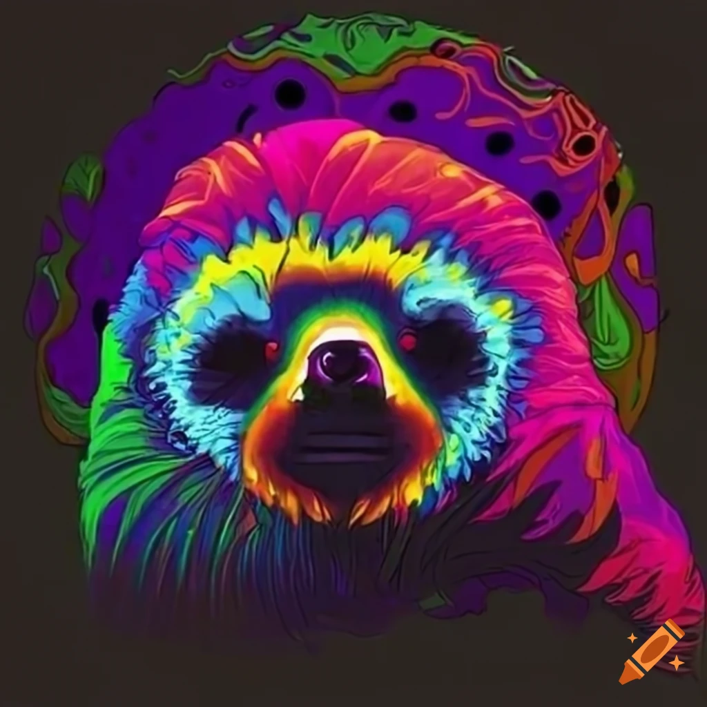 Psychedelic sloth