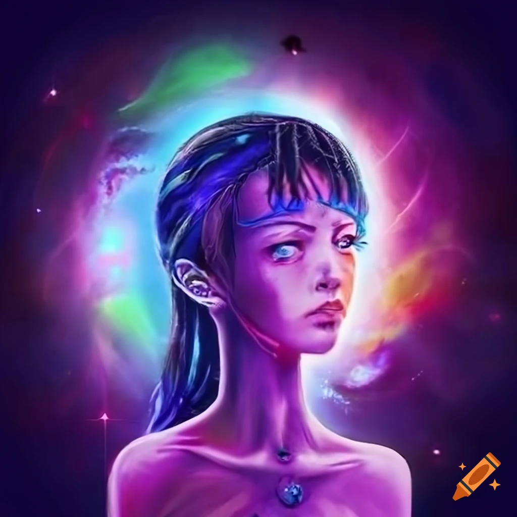 Create a highly detailed and realistic drawing of two humanoids ...