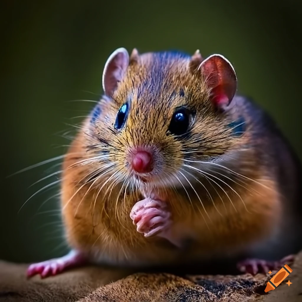 A small rodent with an armoured head on Craiyon