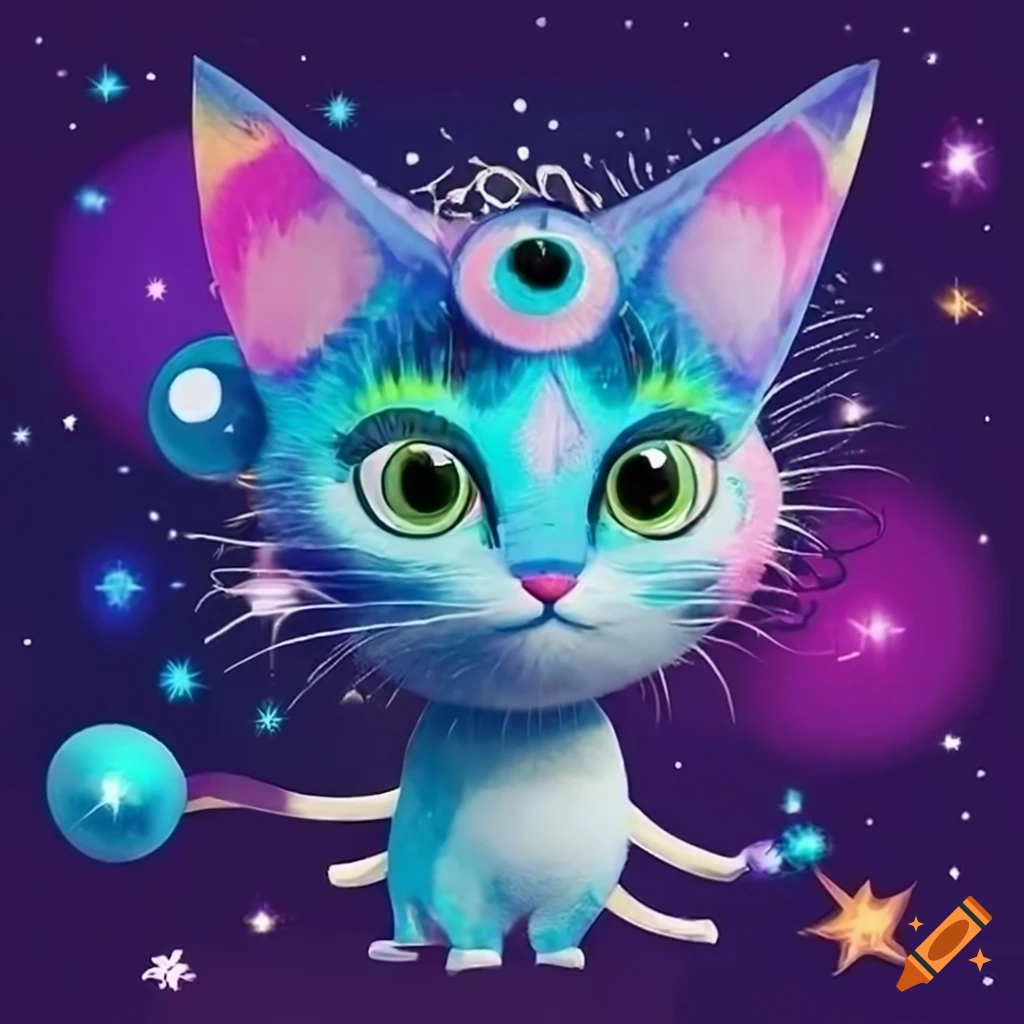 Pixar cosmic cat character design