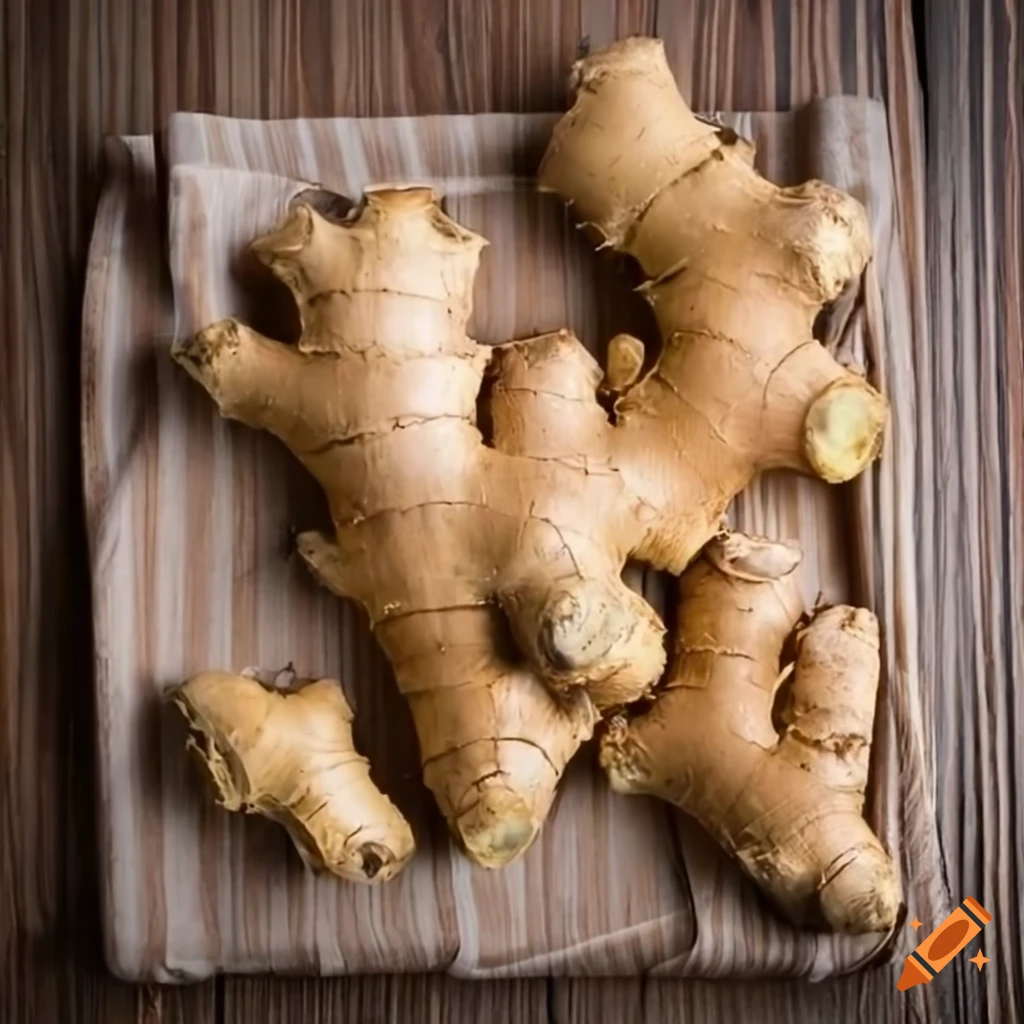 Ginger on a table