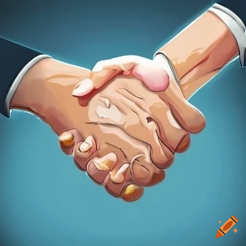 Business shaking hands