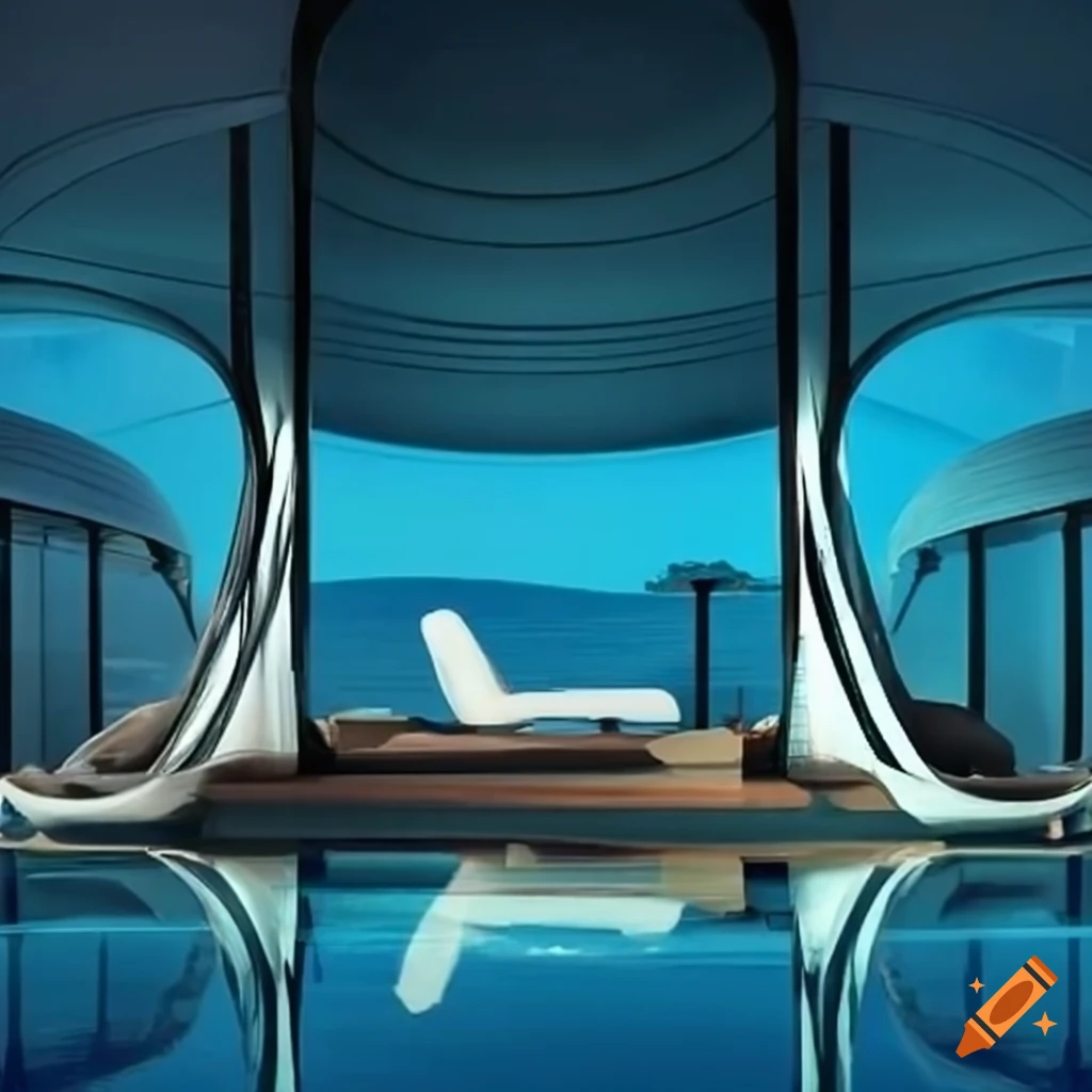 Futuristic spa and resort
