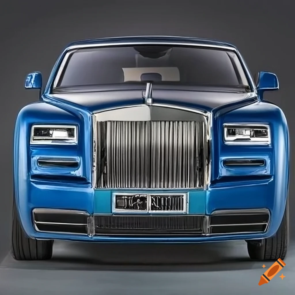 Rolls royce phantom blue mixed porche cayanne on Craiyon