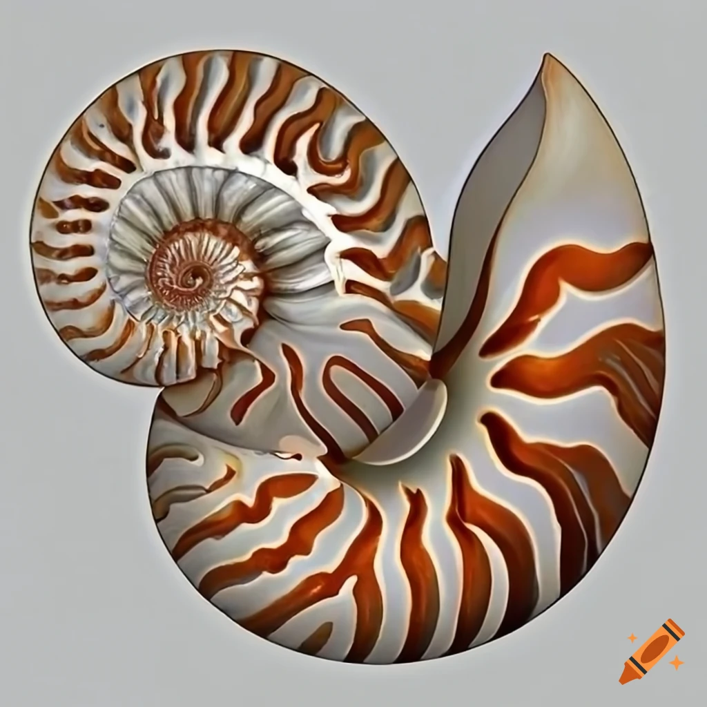 Chambered nautilus shells on Craiyon