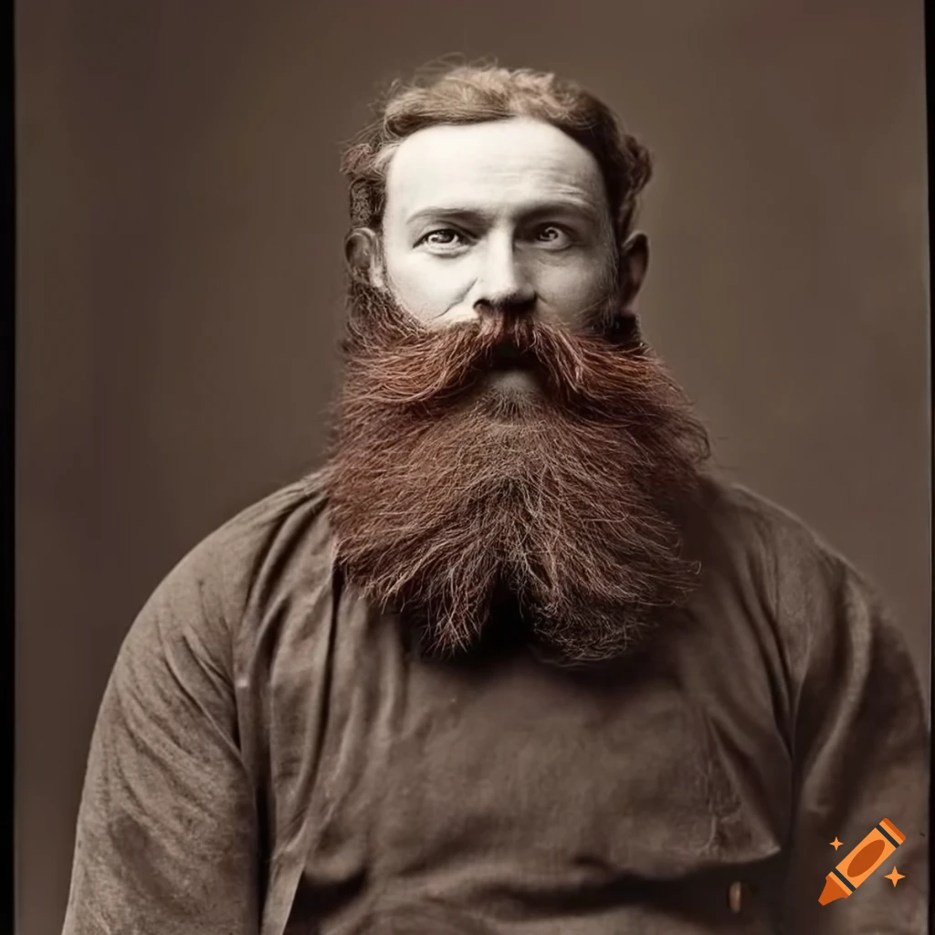 1899 blacksmith red hair portrait beard