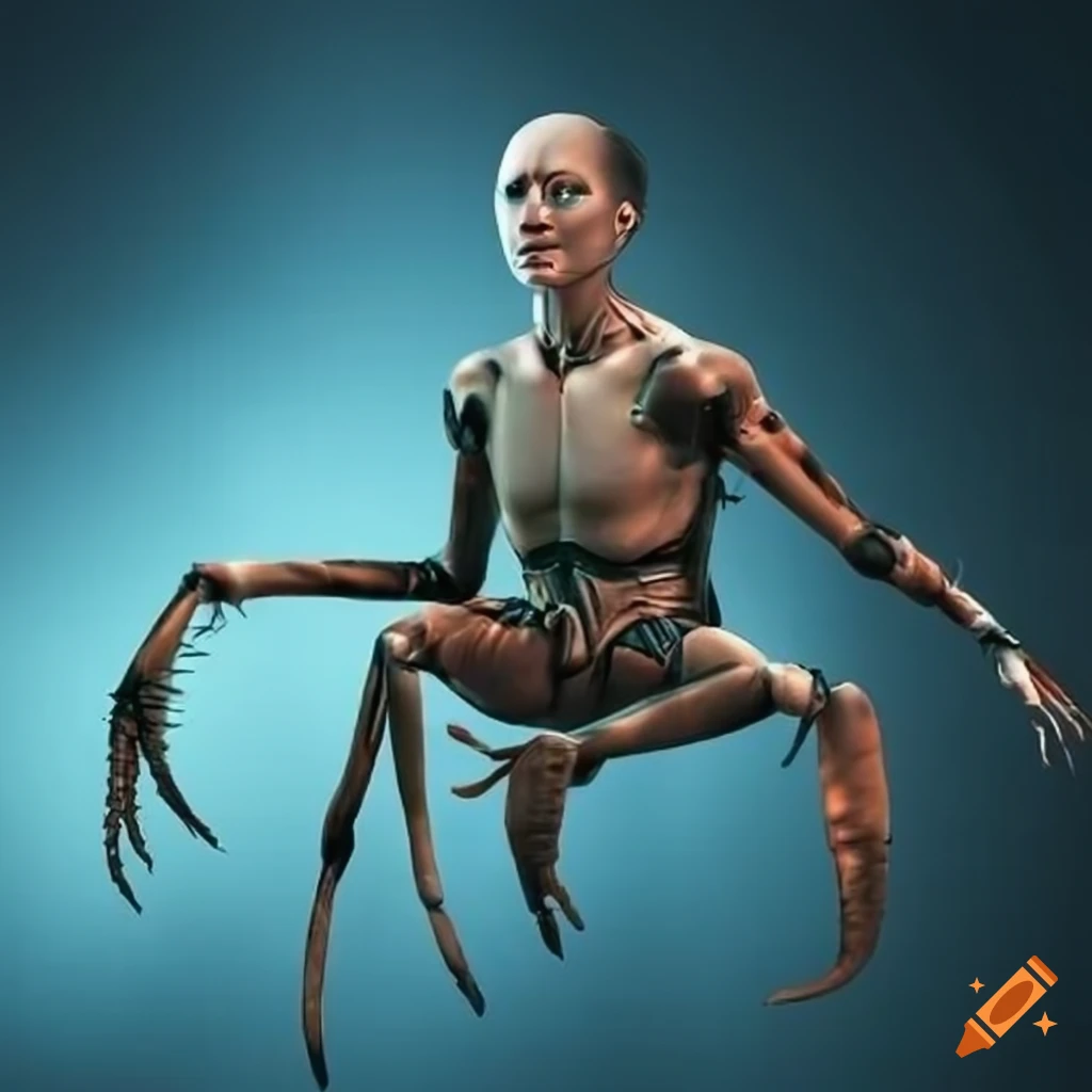 Humanoid arthropod with numerous limbs