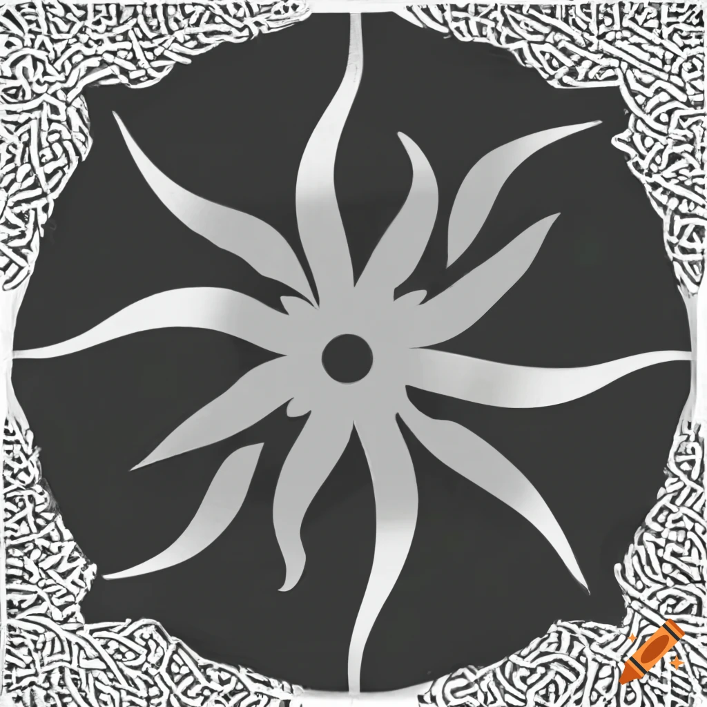 Pointed Star With Sun Around It