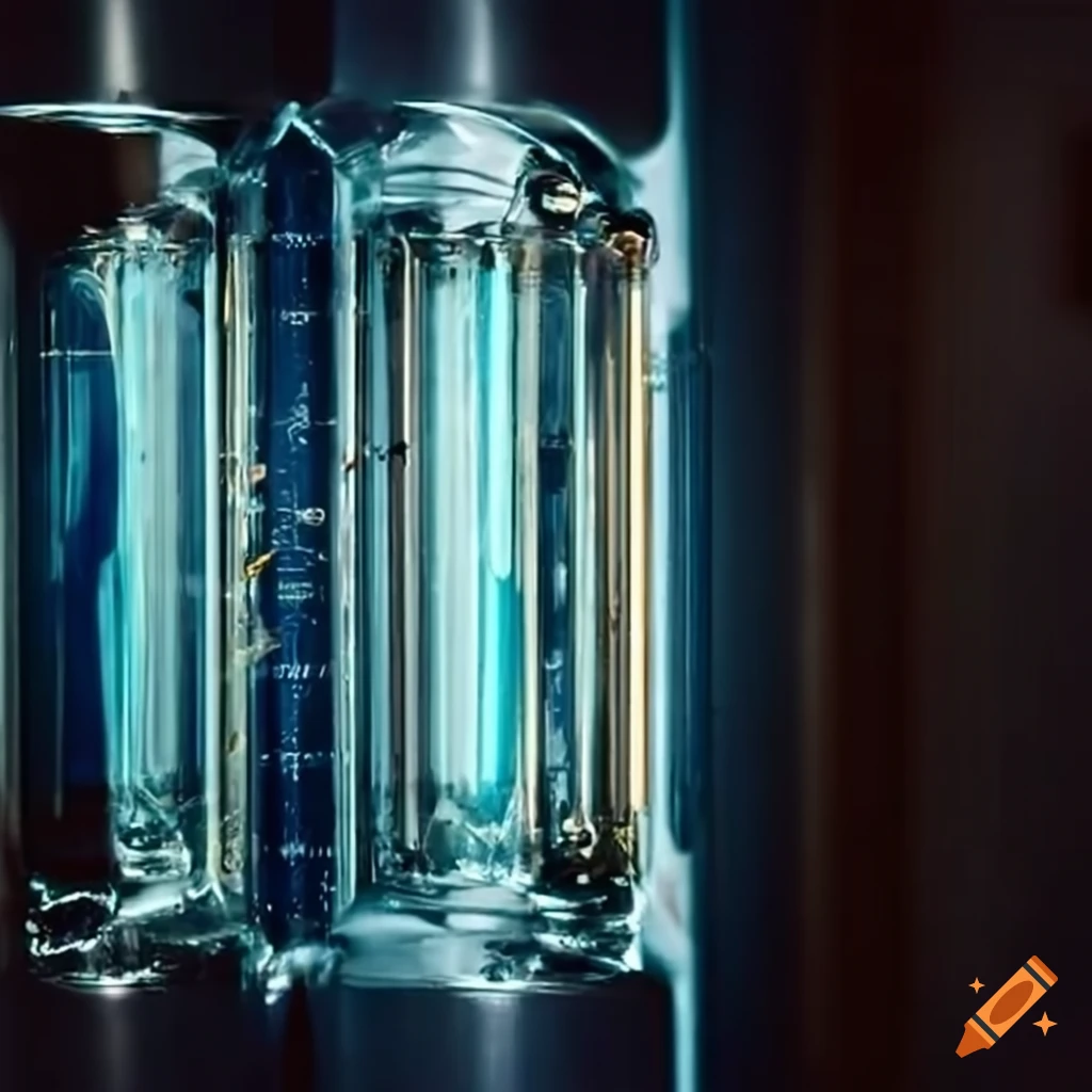 A vertical glass tube chamber people would use to be put in cryostasis ...