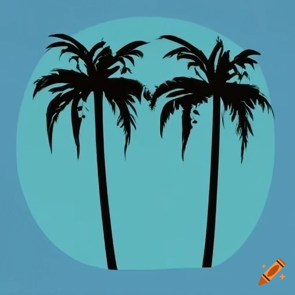 An icon image of hawaii palm trees on Craiyon