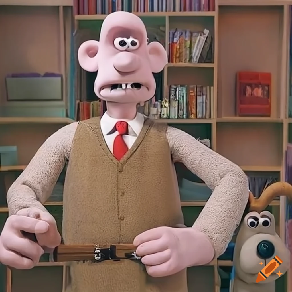 Wallace and gromit in real life on Craiyon