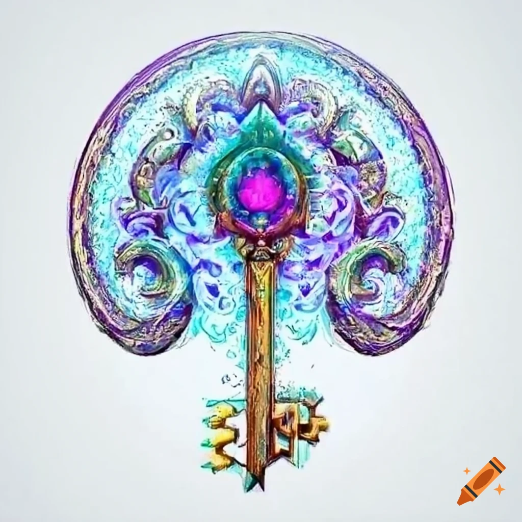 An ornate key with intricate details for a portal to a better place