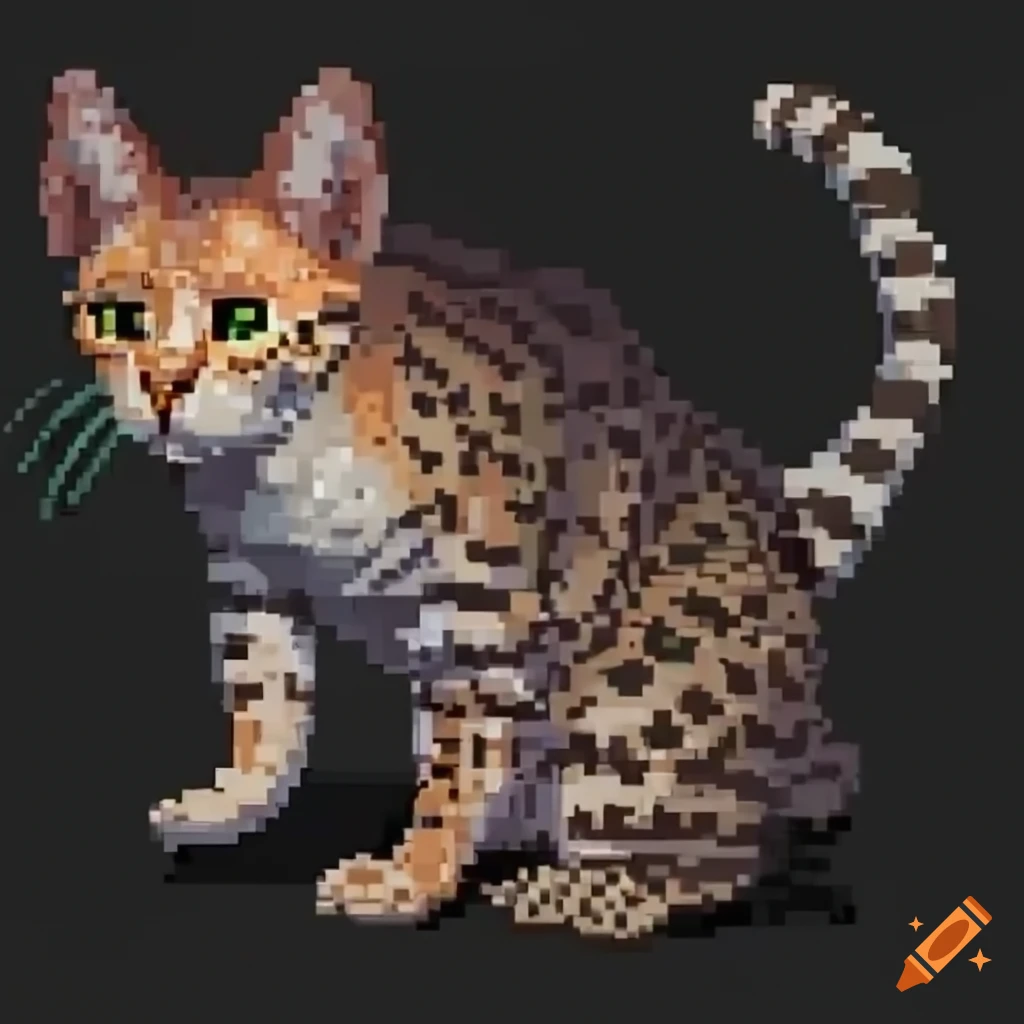 8k ultra realistic pixel art of ocicat on Craiyon