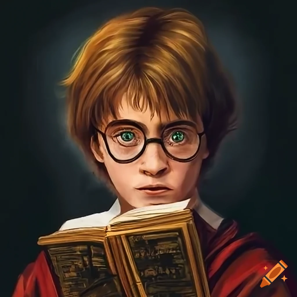 Harry potter reading on Craiyon