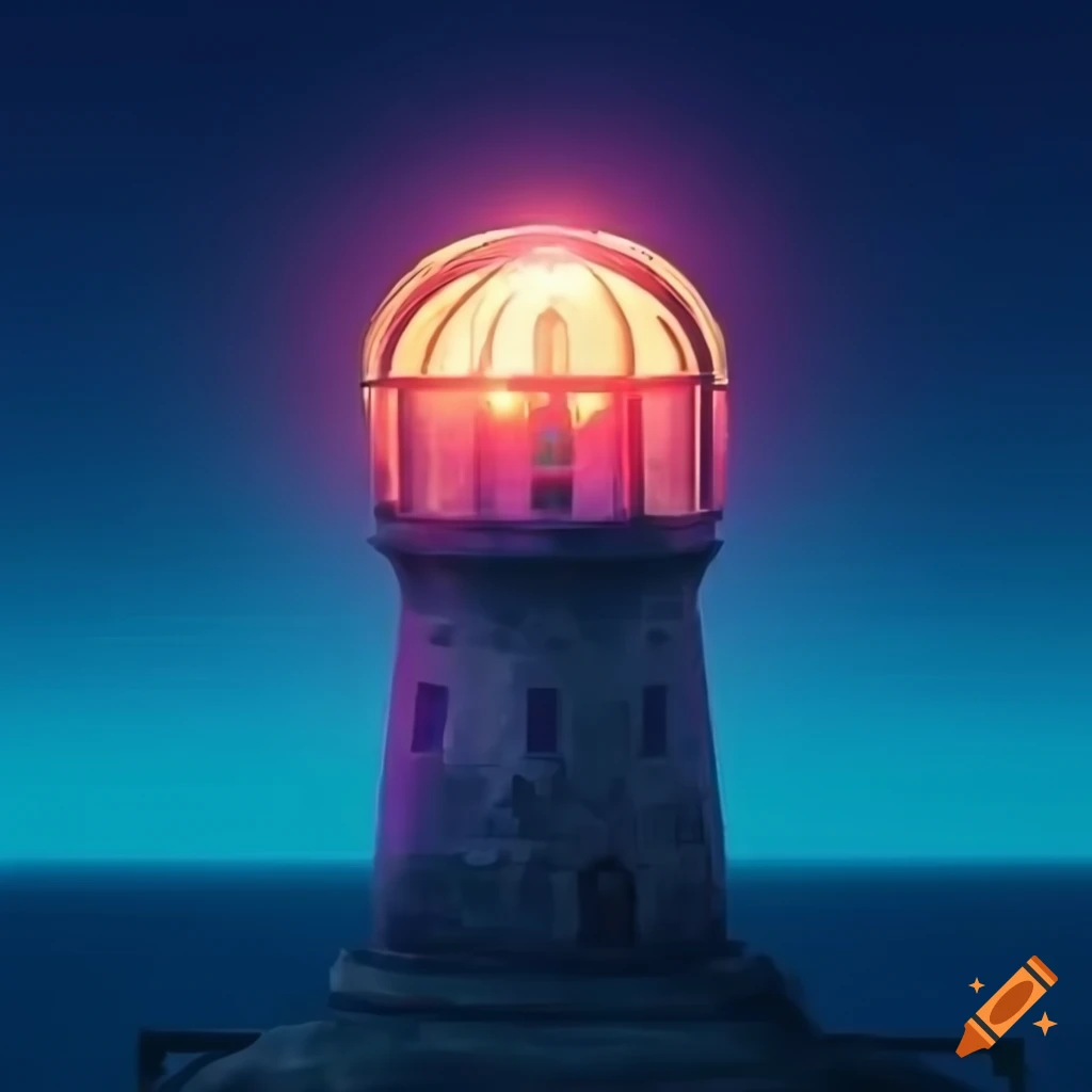Digital art of a lantern with a lighthouse aesthetic on Craiyon