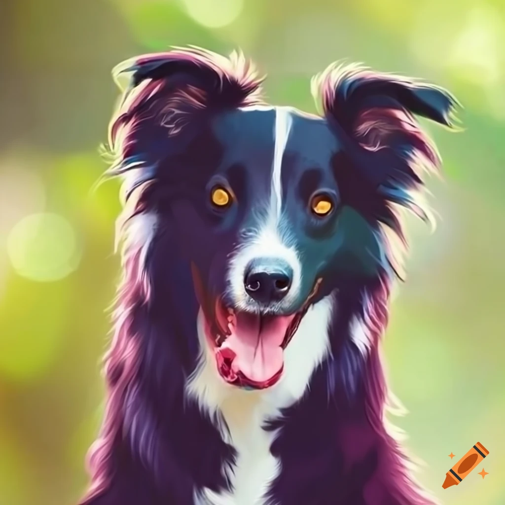 Border collie on Craiyon