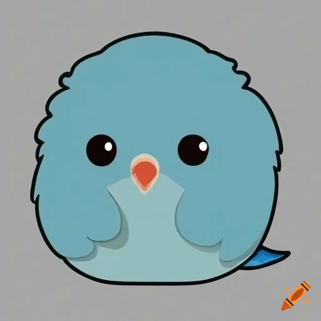 Simple chibi blue parrotlet on Craiyon