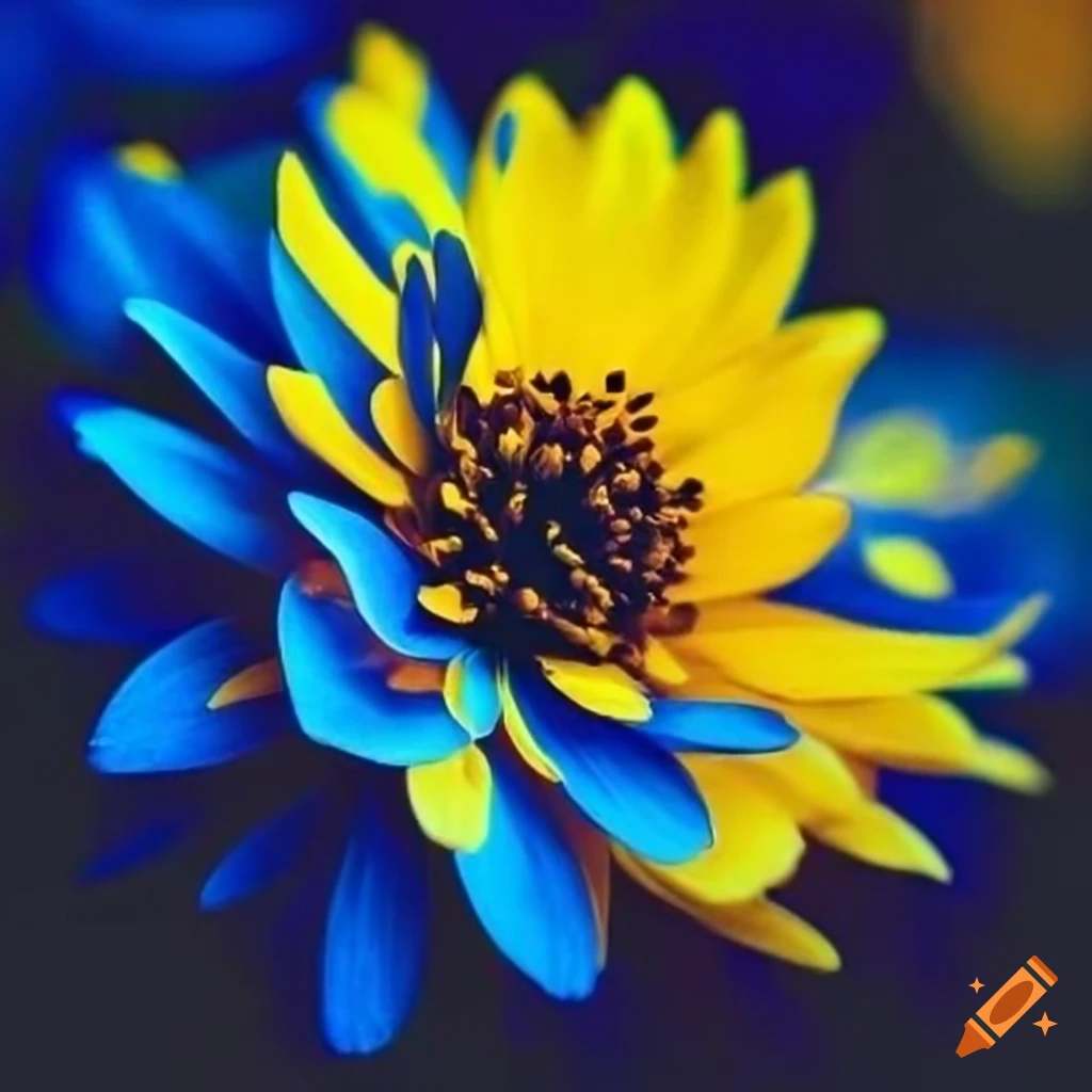 Blue yellow flowers