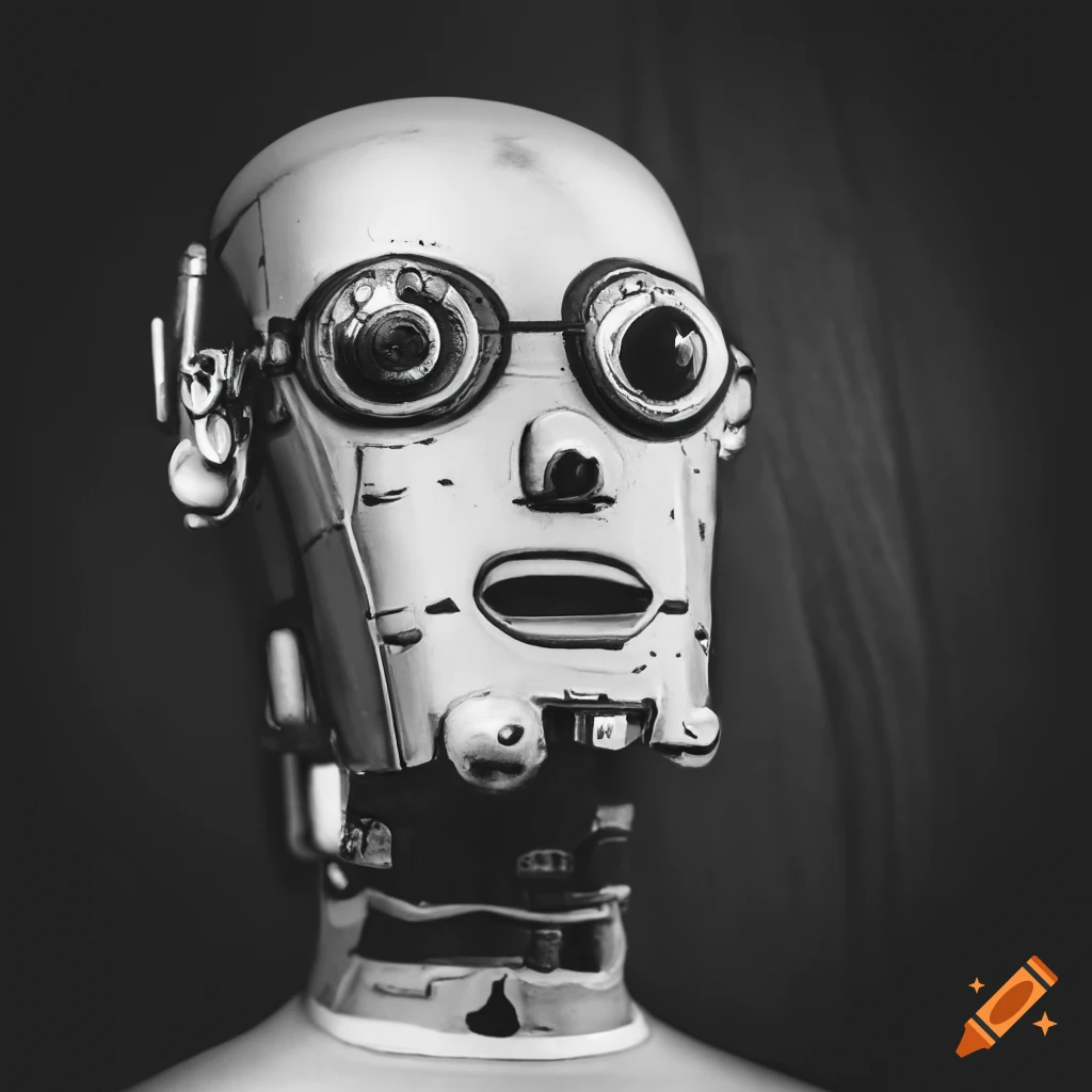 Oldschool robot head