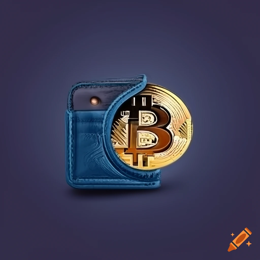 Flat 2d logo of a bitcoin wallet