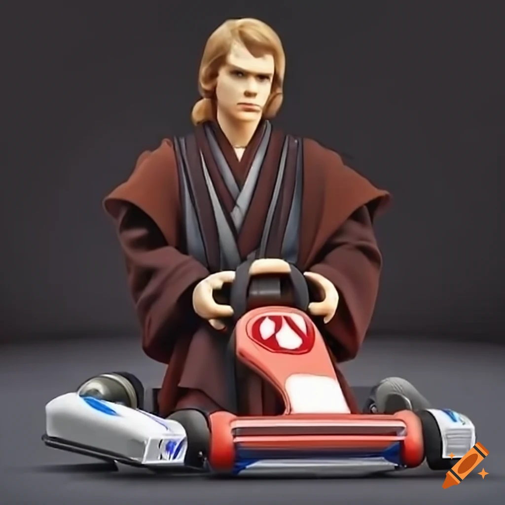 Anakin skywalker playing mario kart