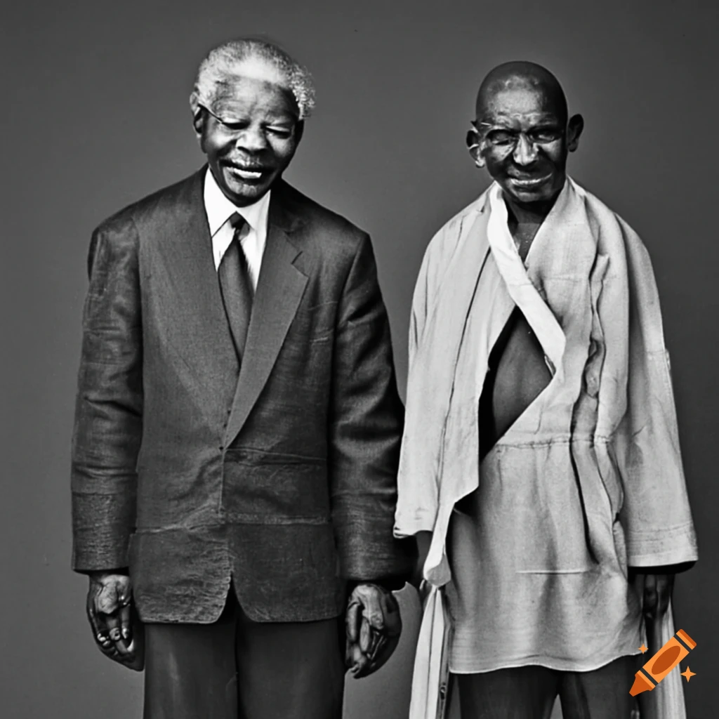 Nelson Mandela Y Gandhi Juntos