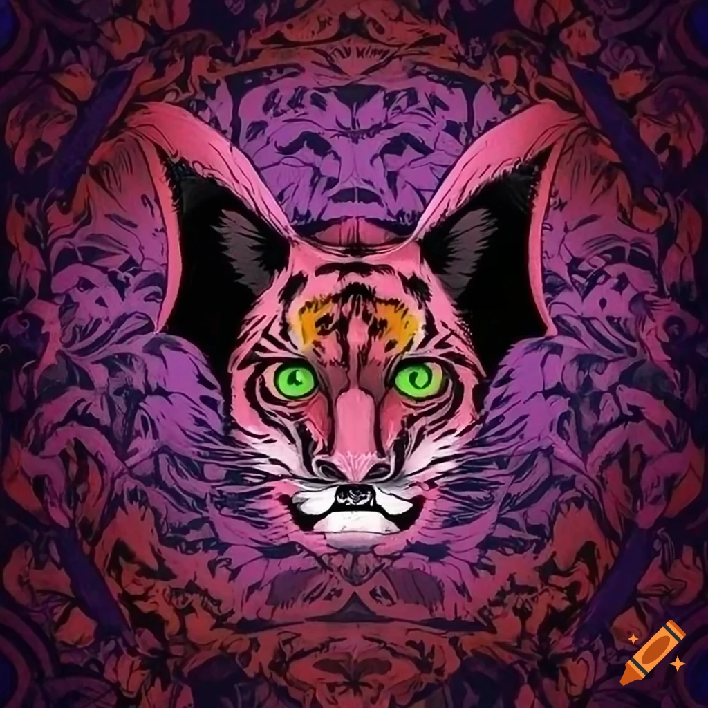 Bat with tiger pattern