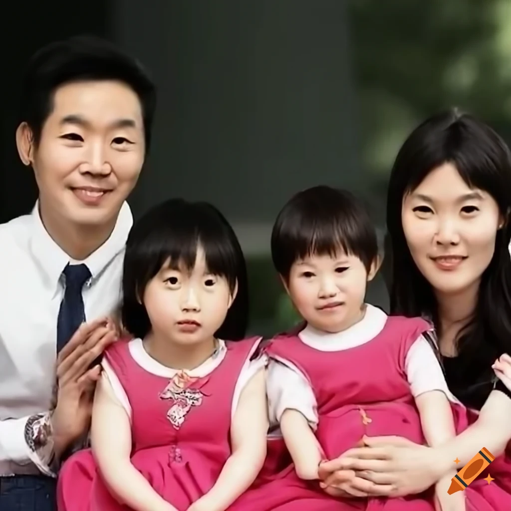 Korean family on Craiyon