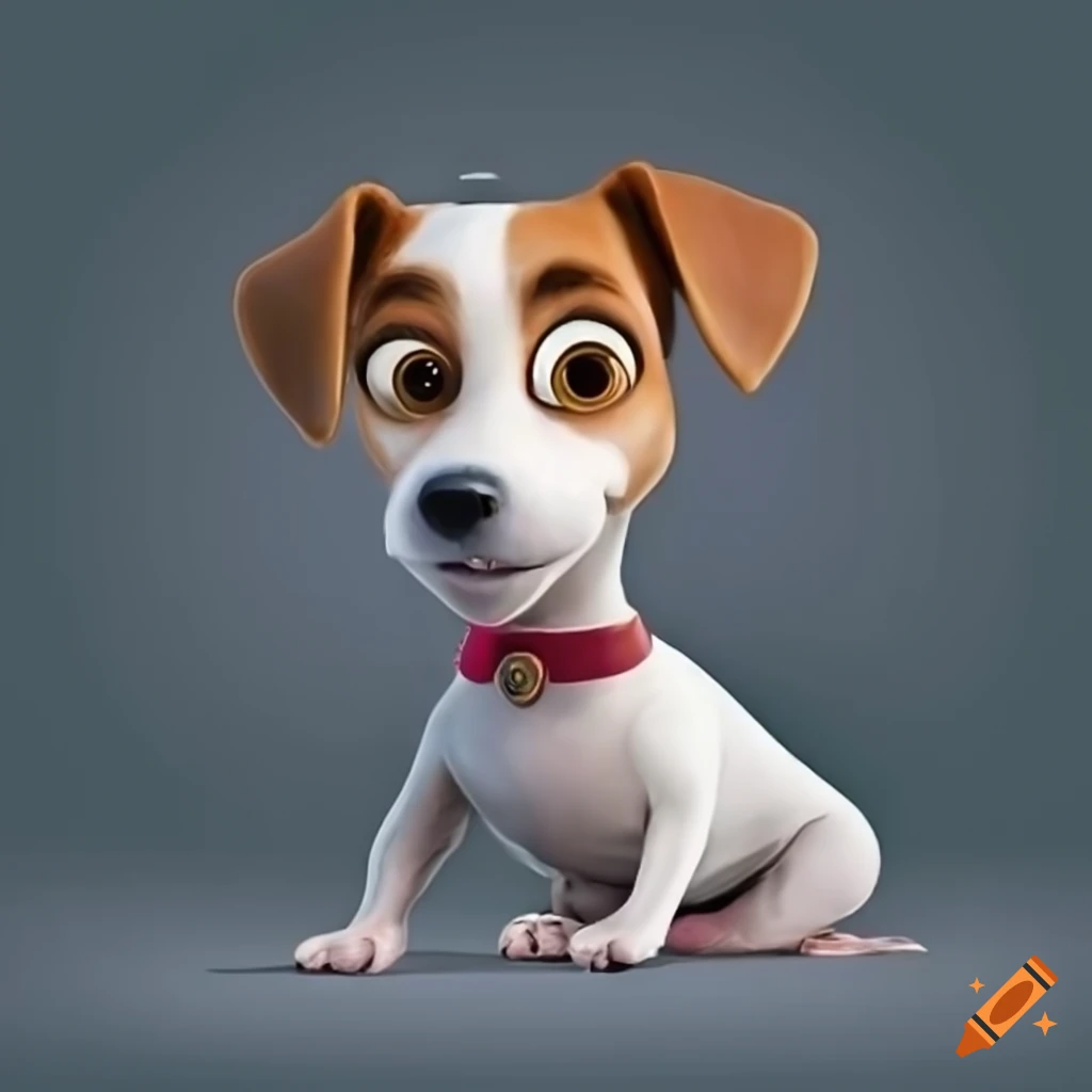 Pixar jack russell terrier puppy character