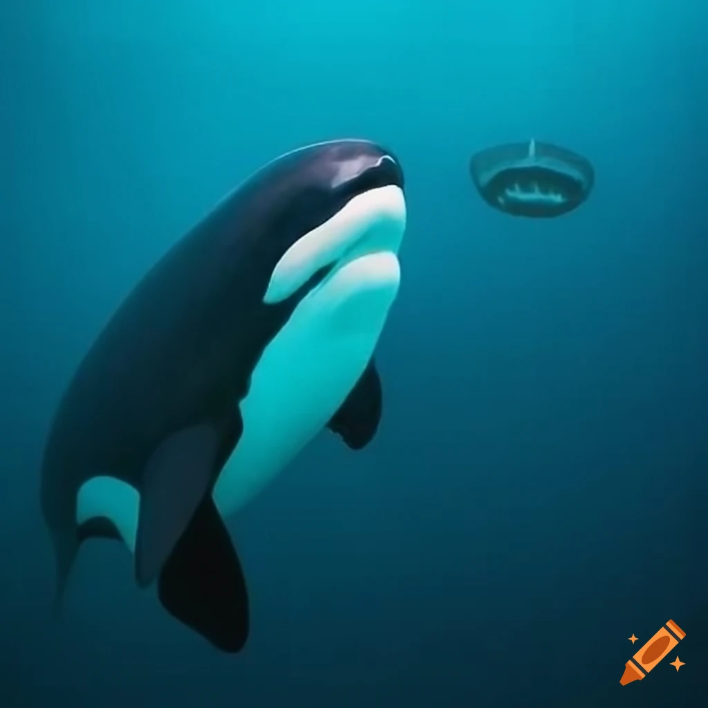 Ufo and orca on Craiyon