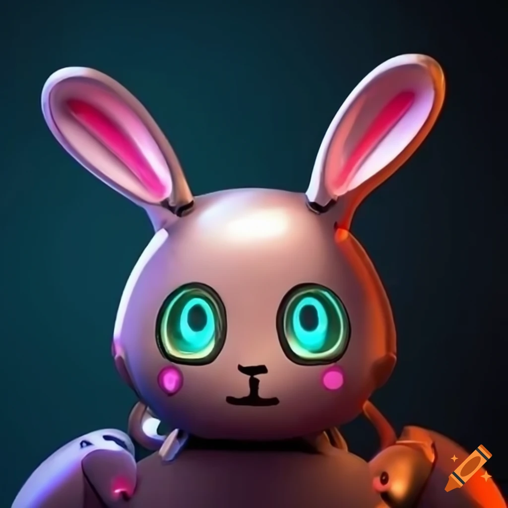 Cute bunny robot on Craiyon