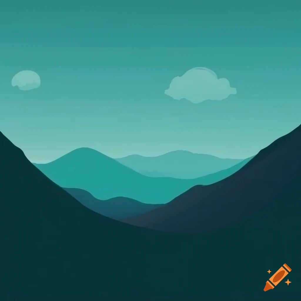Hilly landscape background for mobile app