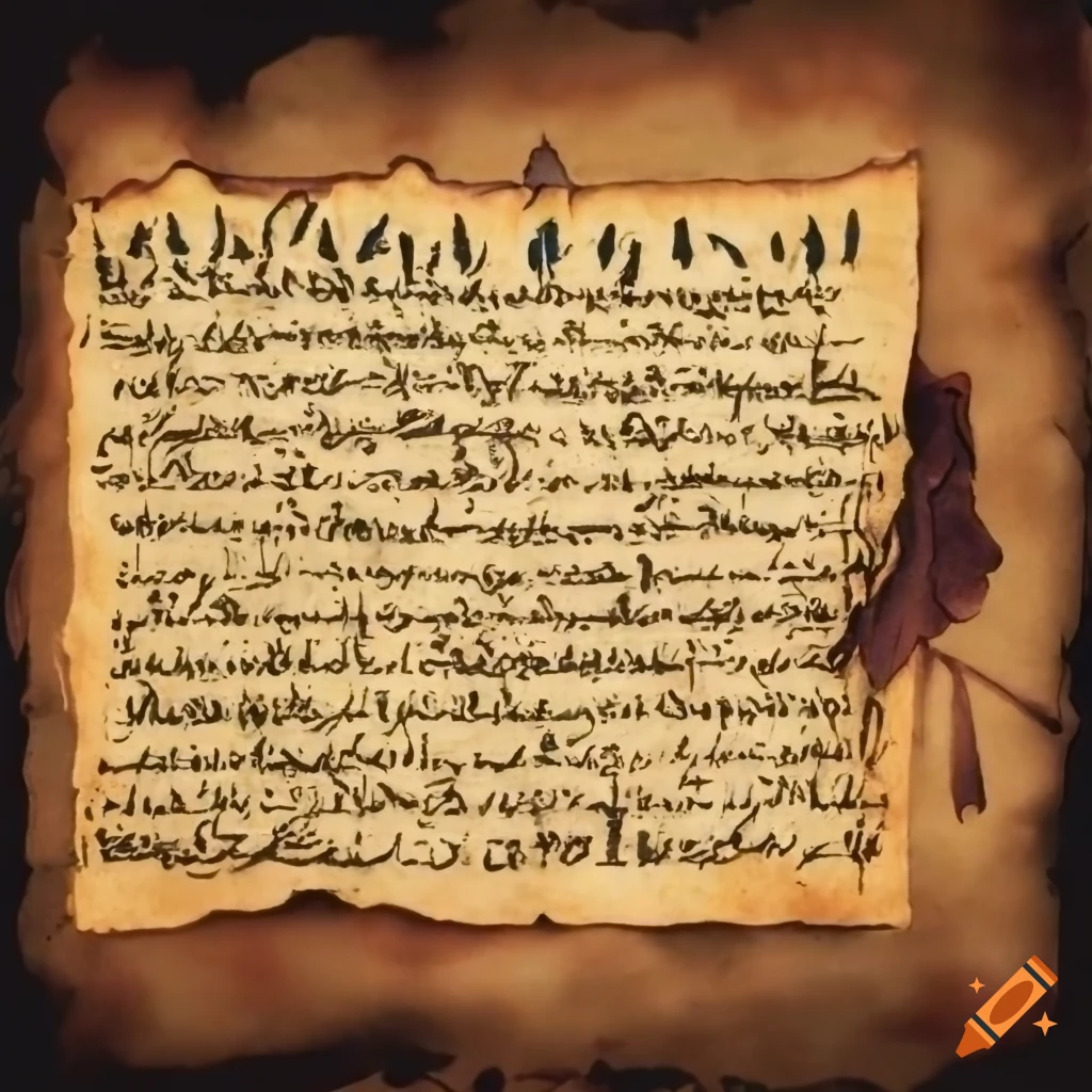 Medieval written sheet of paper