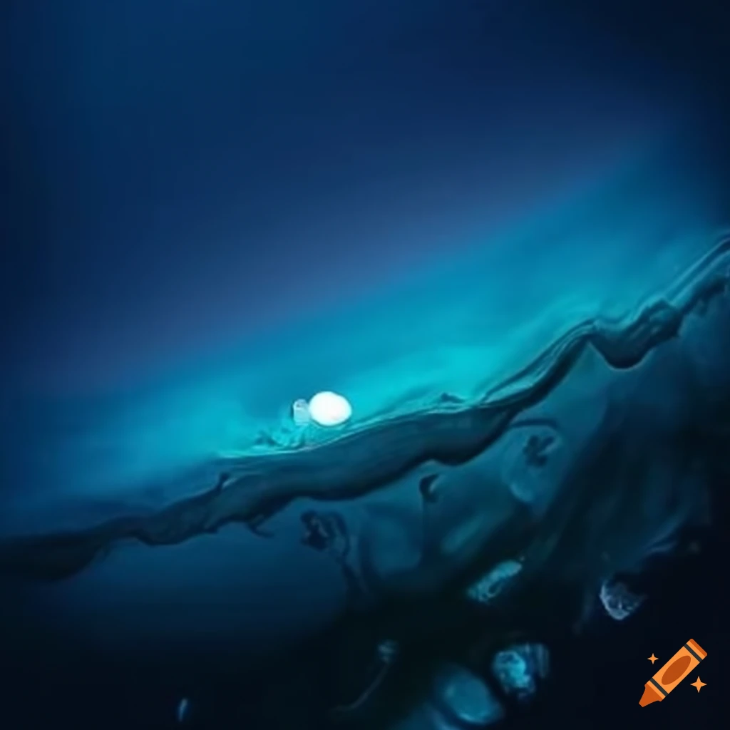 Upside view under the ice