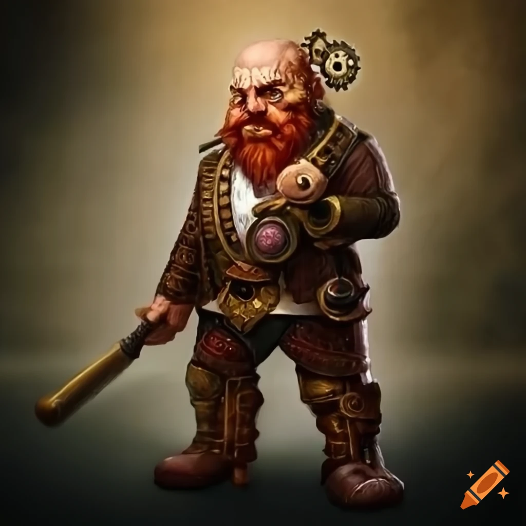 Steampunk dwarf noble on Craiyon