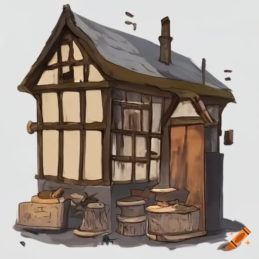 Medieval blacksmith's workshop