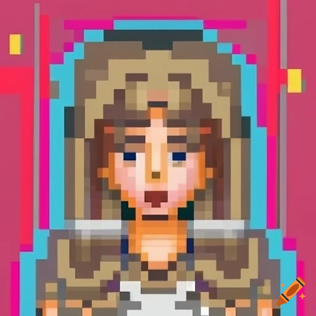 8bit,girl on Craiyon