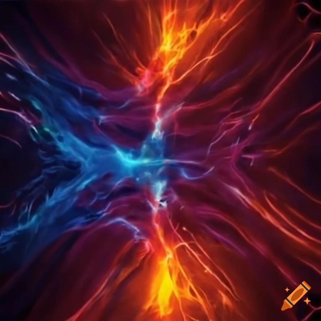 Photon-photon interaction, cloud of light particles on Craiyon