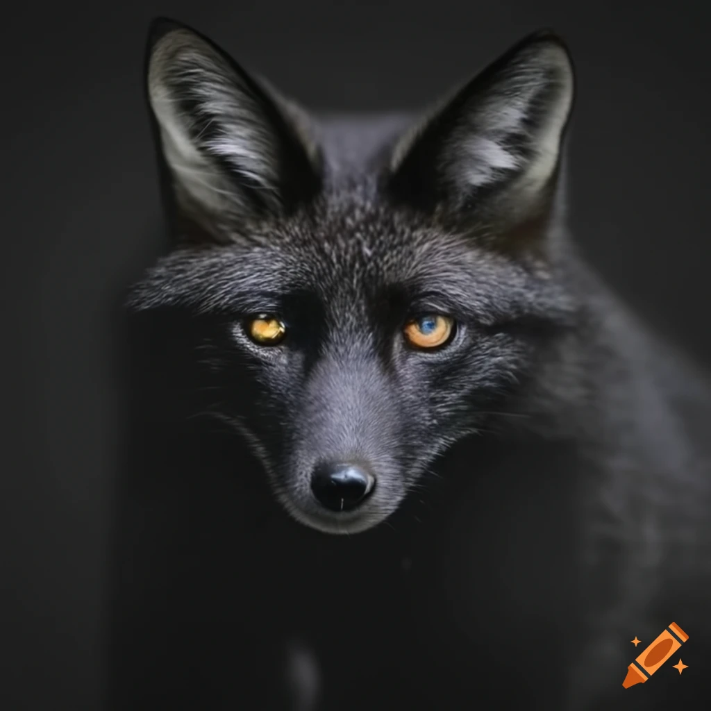 Black fox on Craiyon