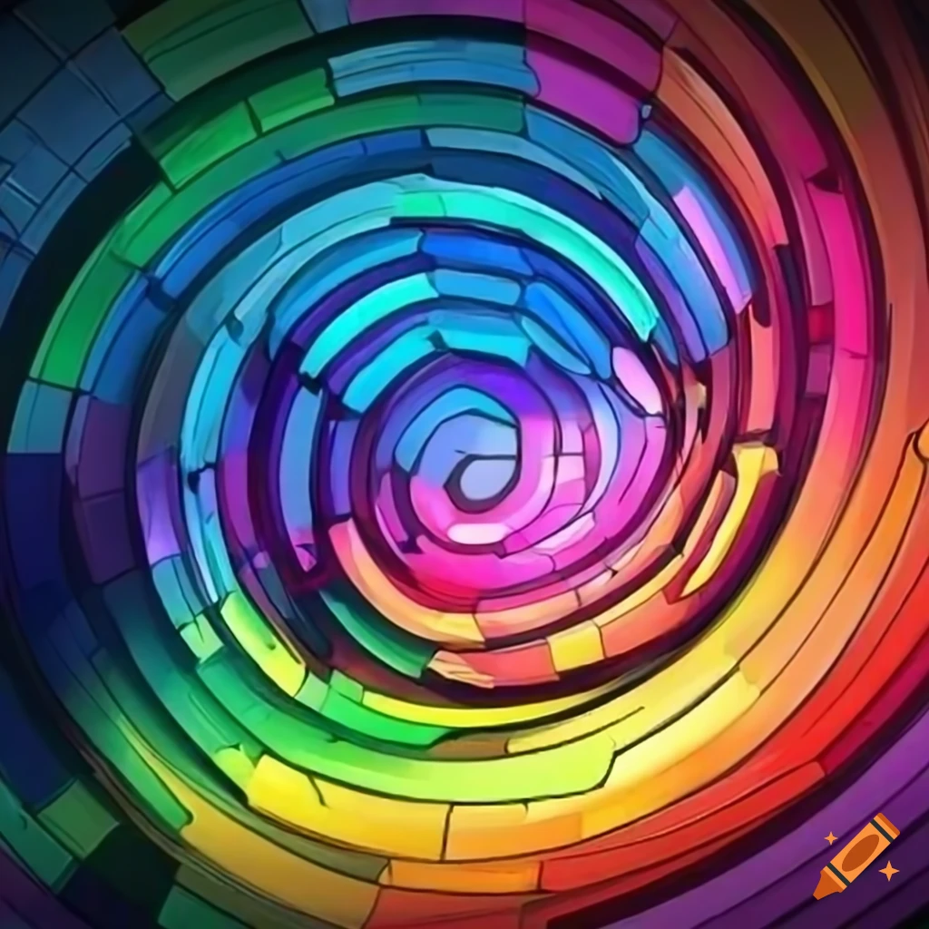 Abstract geometric rainbow