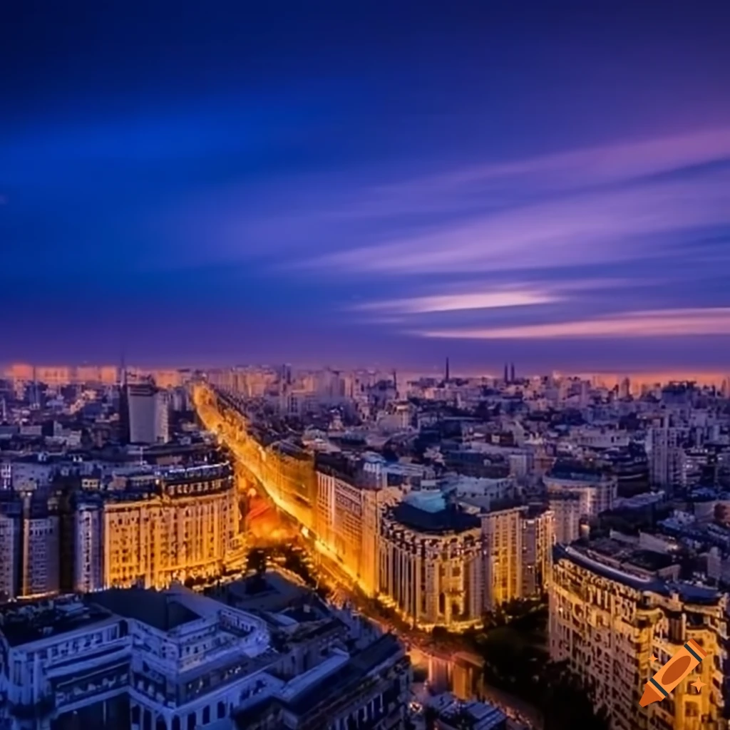 Athens and bucharest skyline fusion