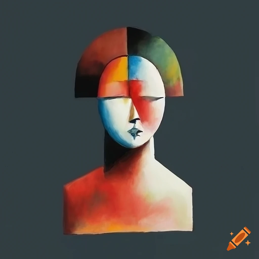 Abstract art inspired by malevich's figurative compositions