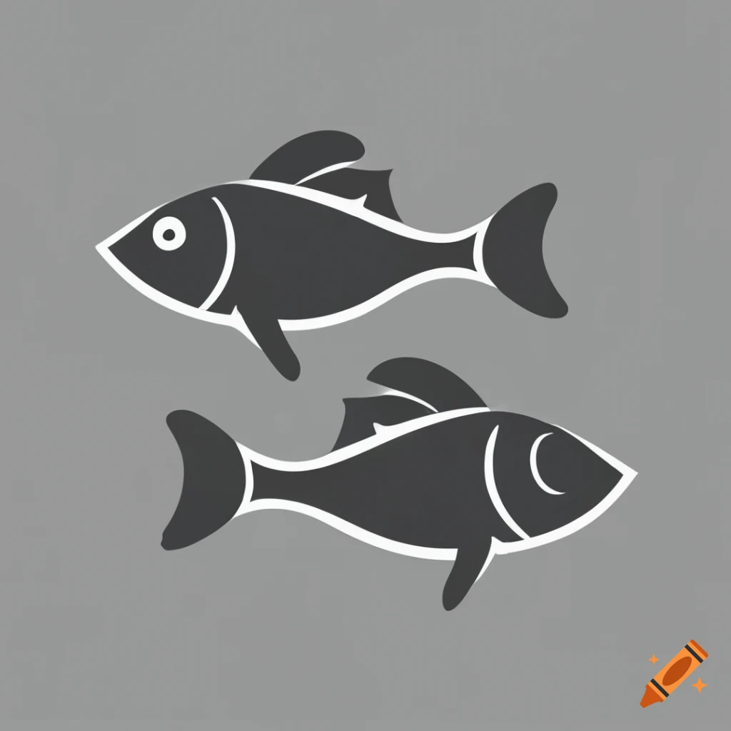 Simplistic logo design of a fish