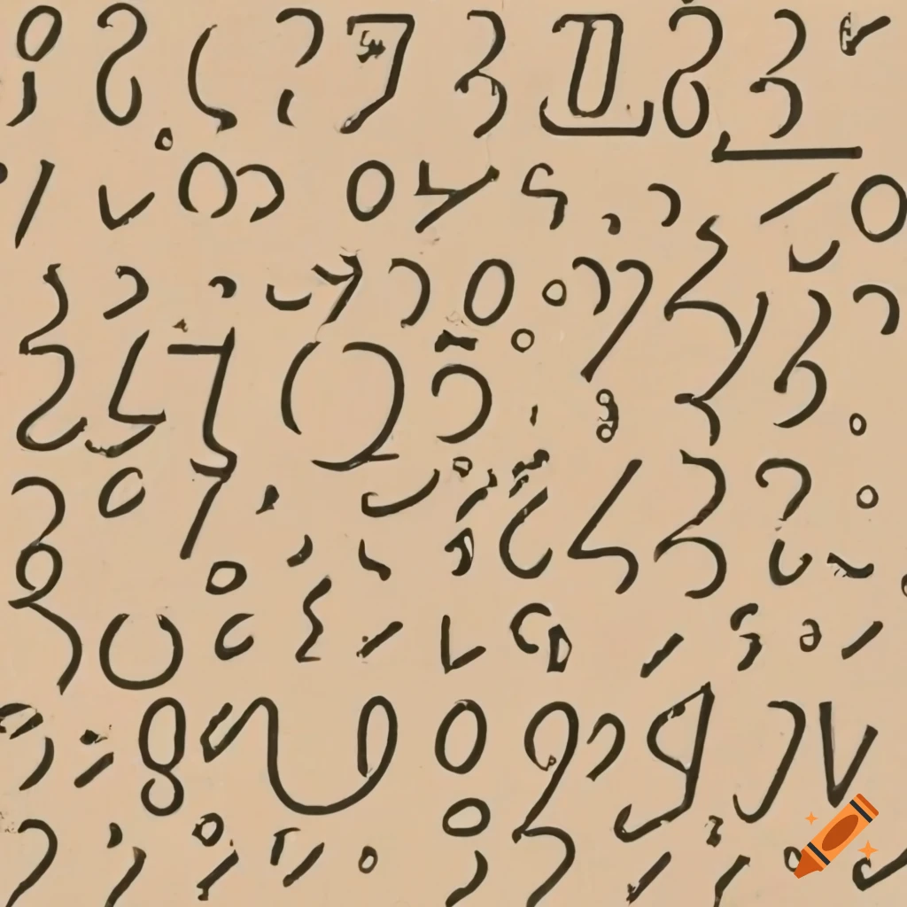 Numbers texture 85 on Craiyon