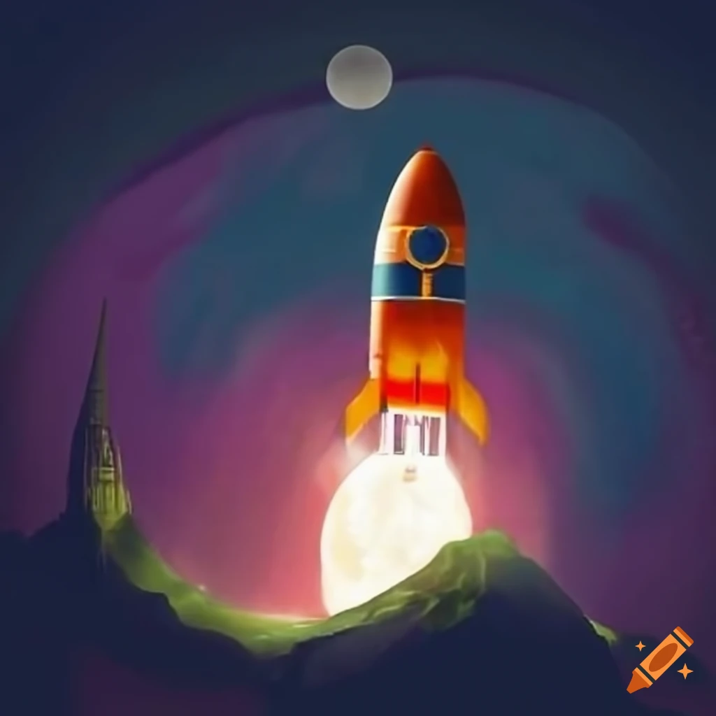Rocket moon on Craiyon